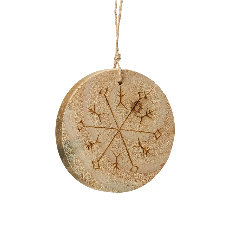 Raw Timber Hanging Disc Star | Adairs