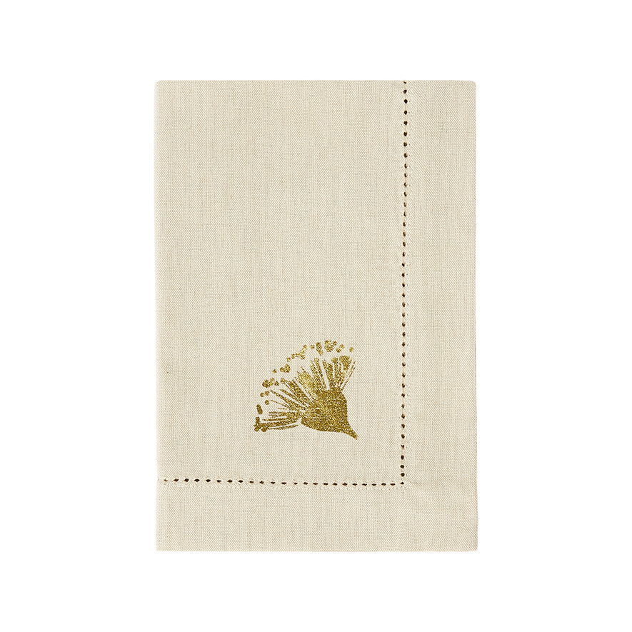 Home Republic - Silver Gum Napery Set of 2 Napkins Gold & Natural | Adairs