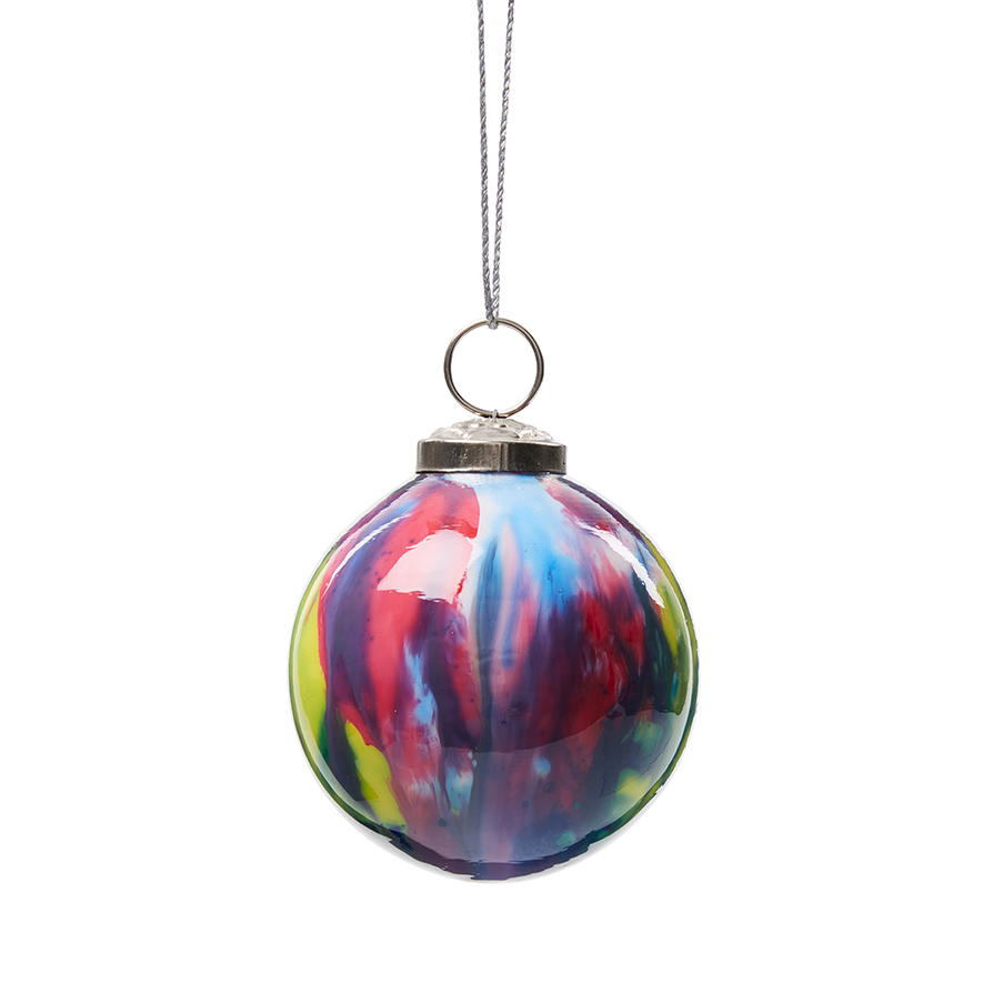 Marble Bauble Rainbow Blue Ball | Adairs