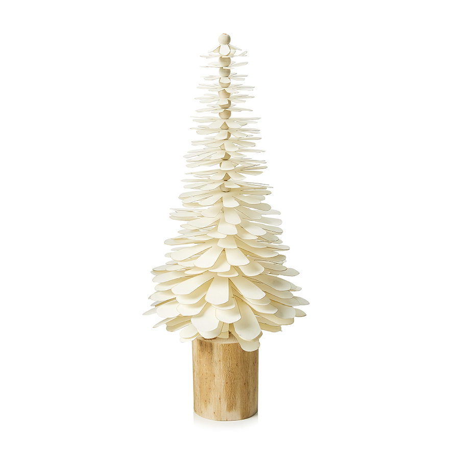 Pine Cone Paper Tree Large White | Adairs