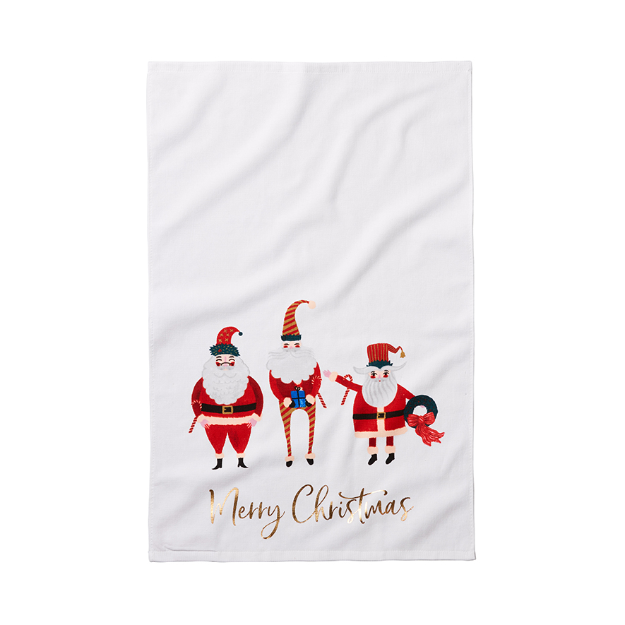 Christmas Tea Towels Santa Pack of 2 | Adairs