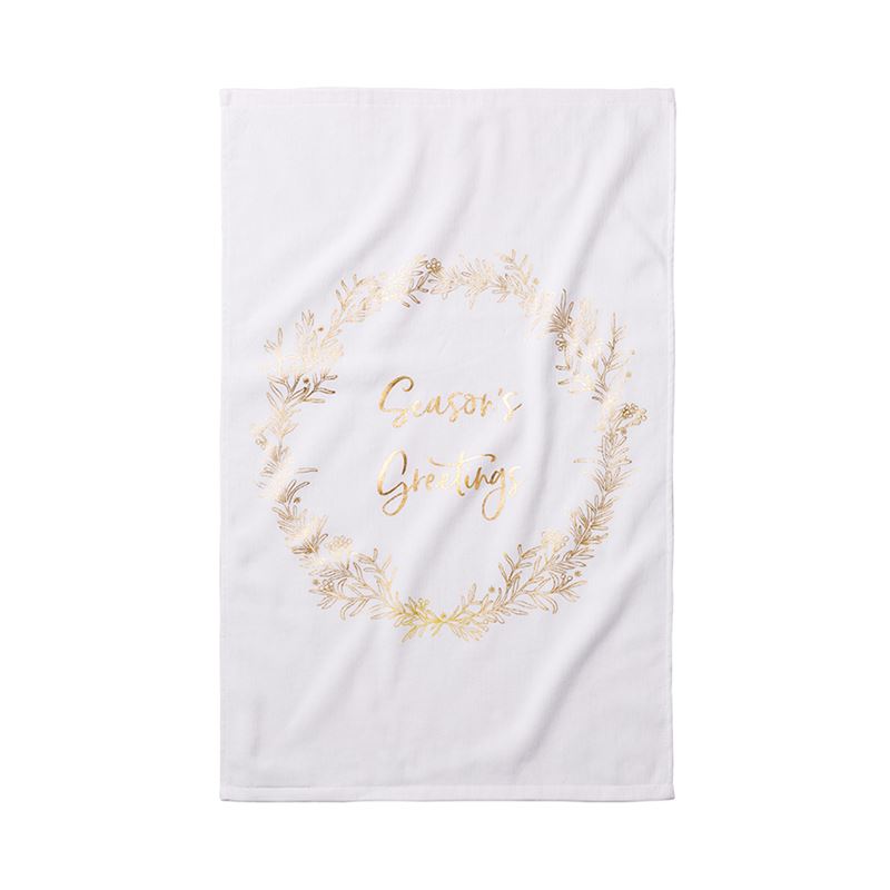 Christmas Tea Towels Seasons Greetings Pack of 2 | Adairs Christmas Tea Towels Seasons Greetings Pack of 2 | Adairs